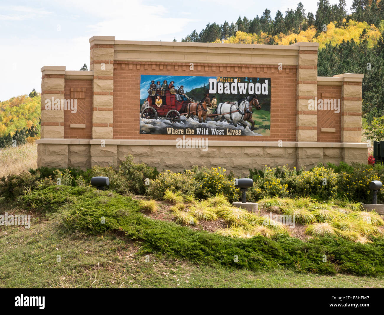 Welcome Sign, Deadwood, SD, USA Stock Photo - Alamy
