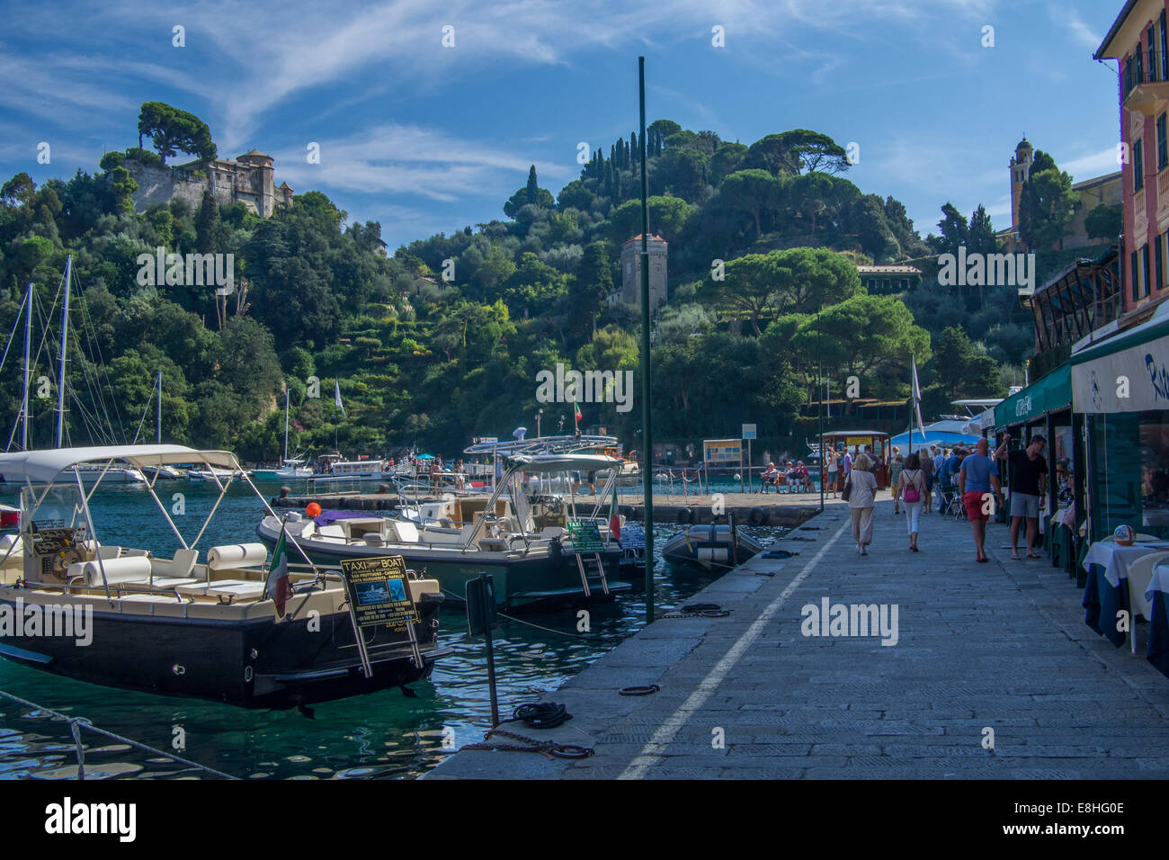 Portofino italy castello brown hi-res stock photography and images - Alamy