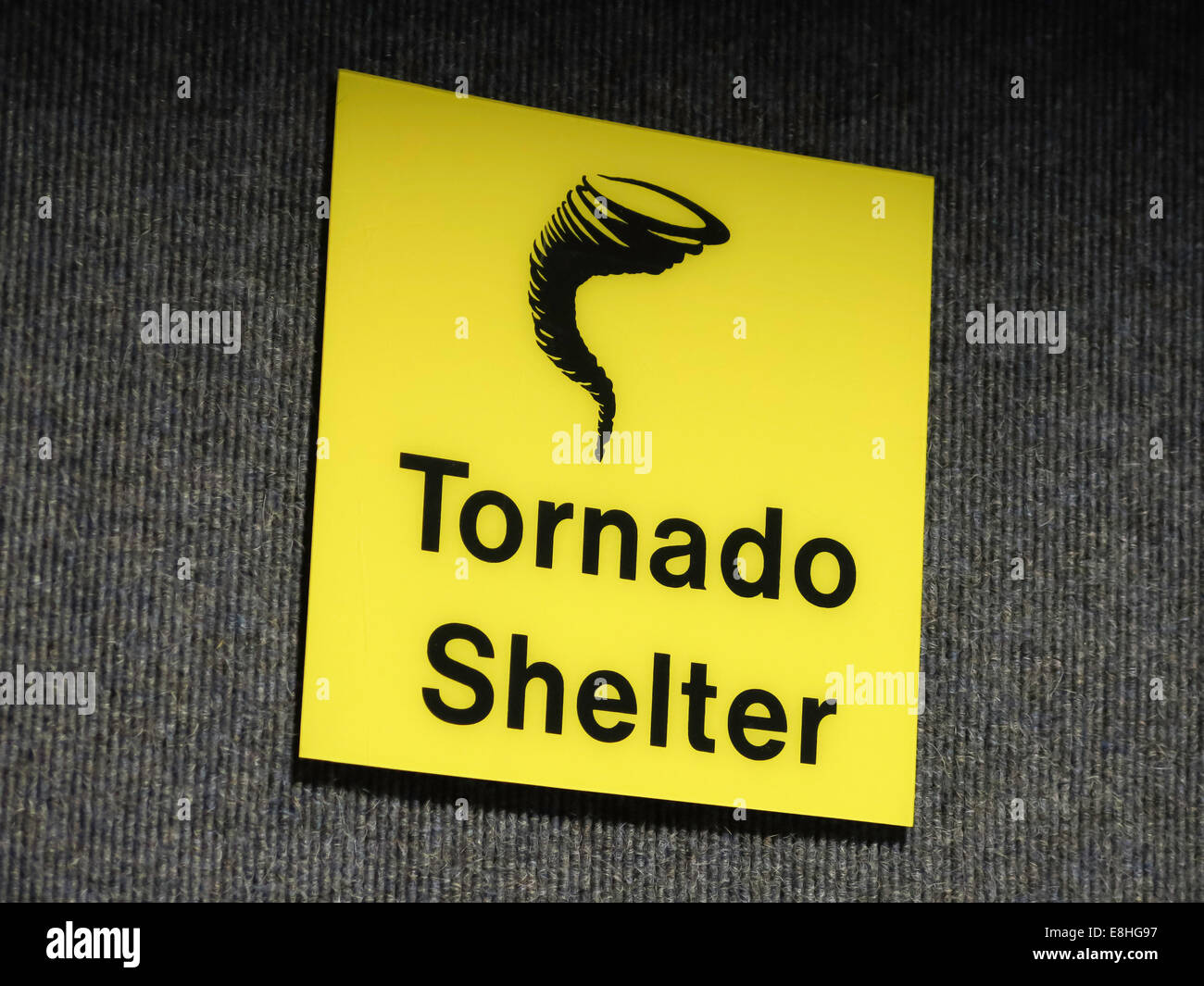 Tornado Shelter Sign, USA Stock Photo - Alamy