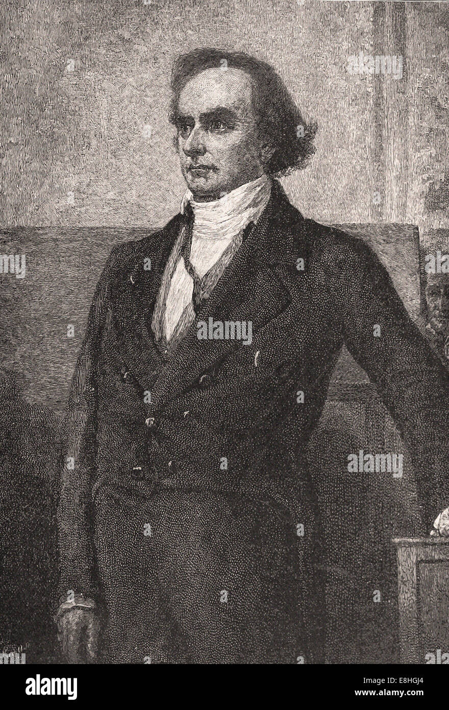 Portrait of Daniel Webster - Engraving - XIX th Century Stock Photo - Alamy