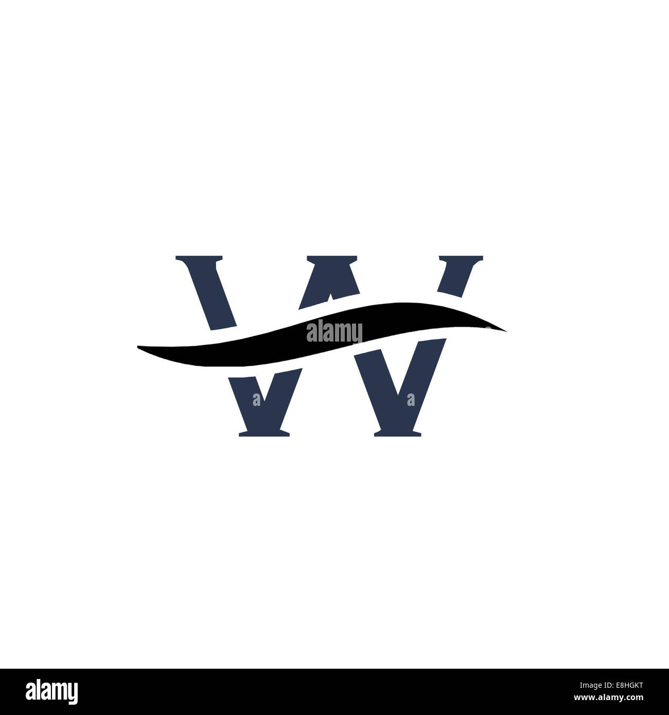 Alphabet logo design, letter W Stock Photo - Alamy