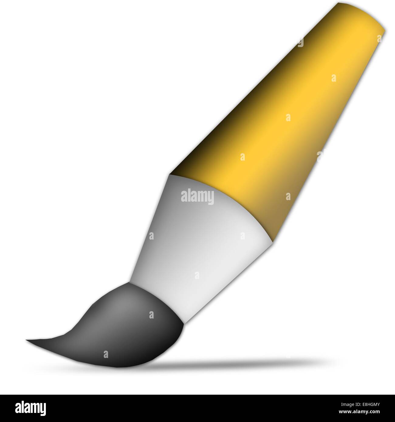 3d brush icon Stock Photo - Alamy