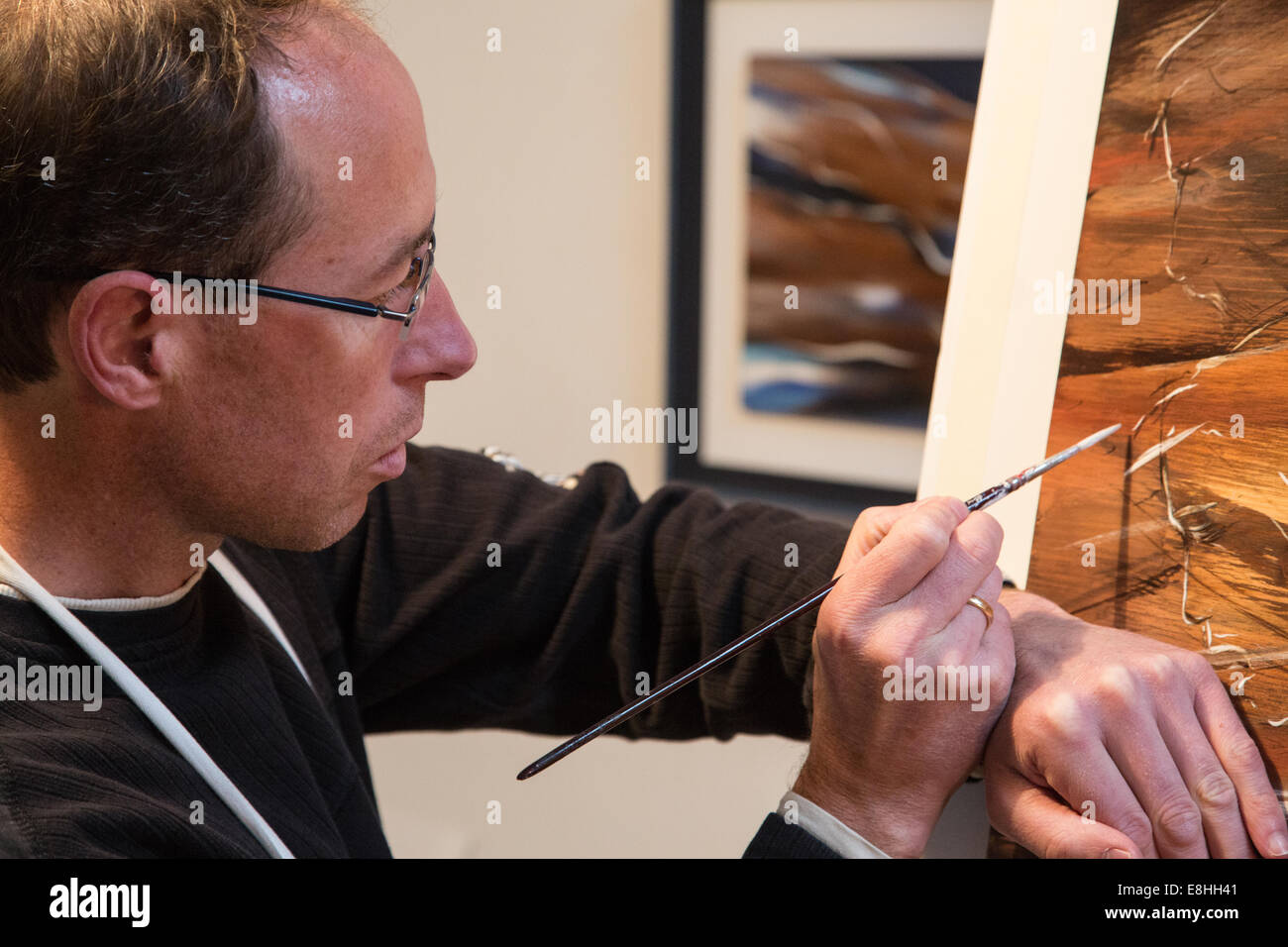 Artisans, painters and sculptor in Trentino Alto Adige, Italy Stock ...