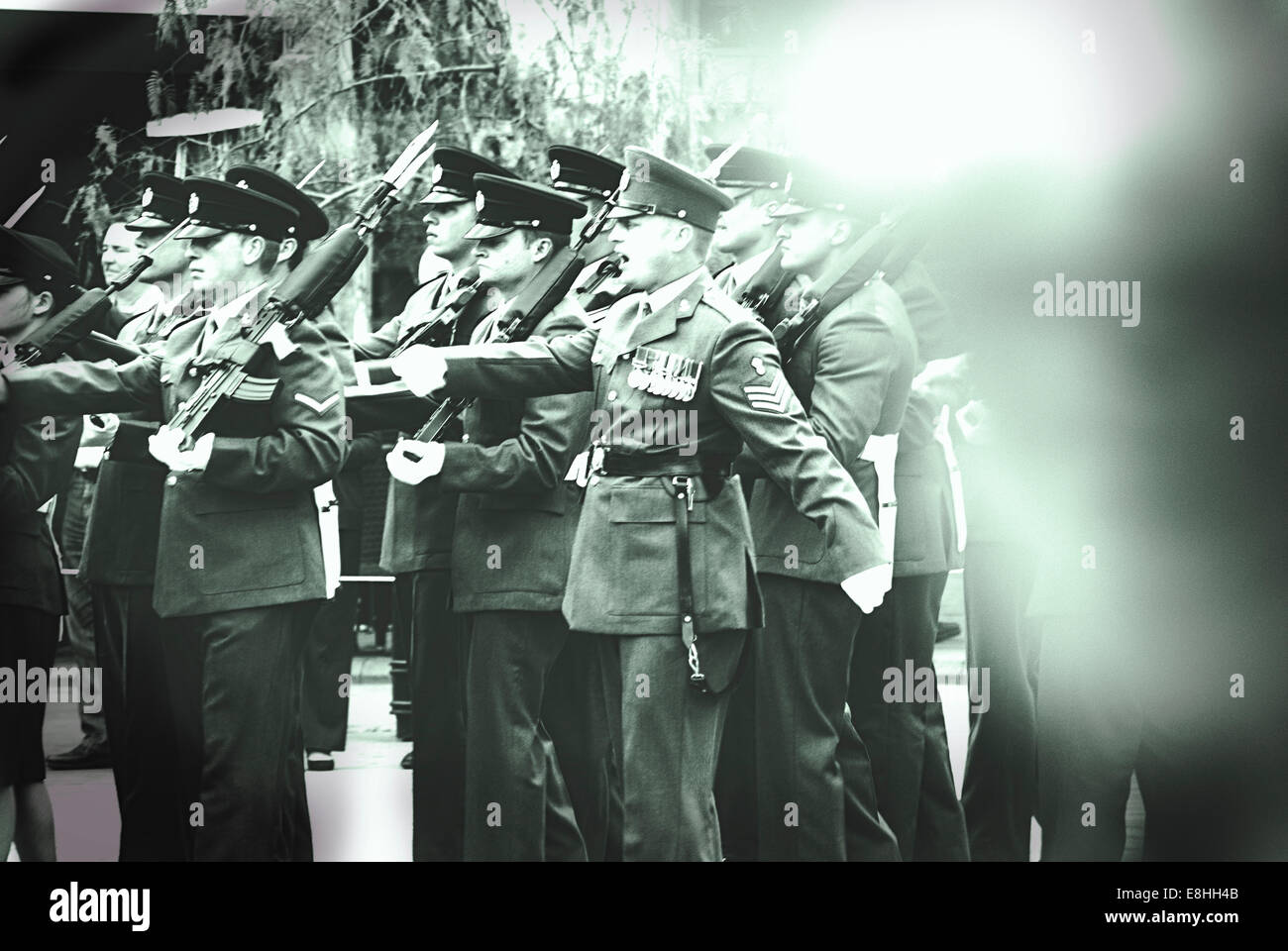The Royal Engineers paraded and marched through Gibraltar in the ...