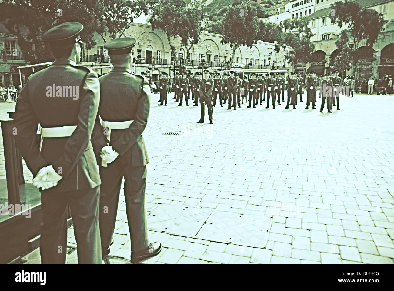 The Royal Engineers paraded and marched through Gibraltar in the ...
