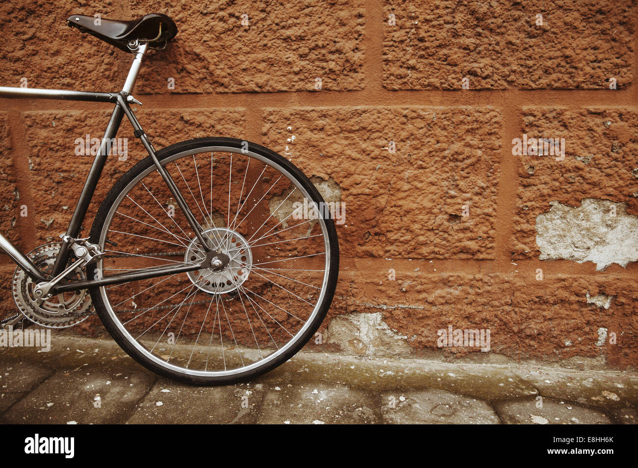 old bike on the street Stock Photo - Alamy