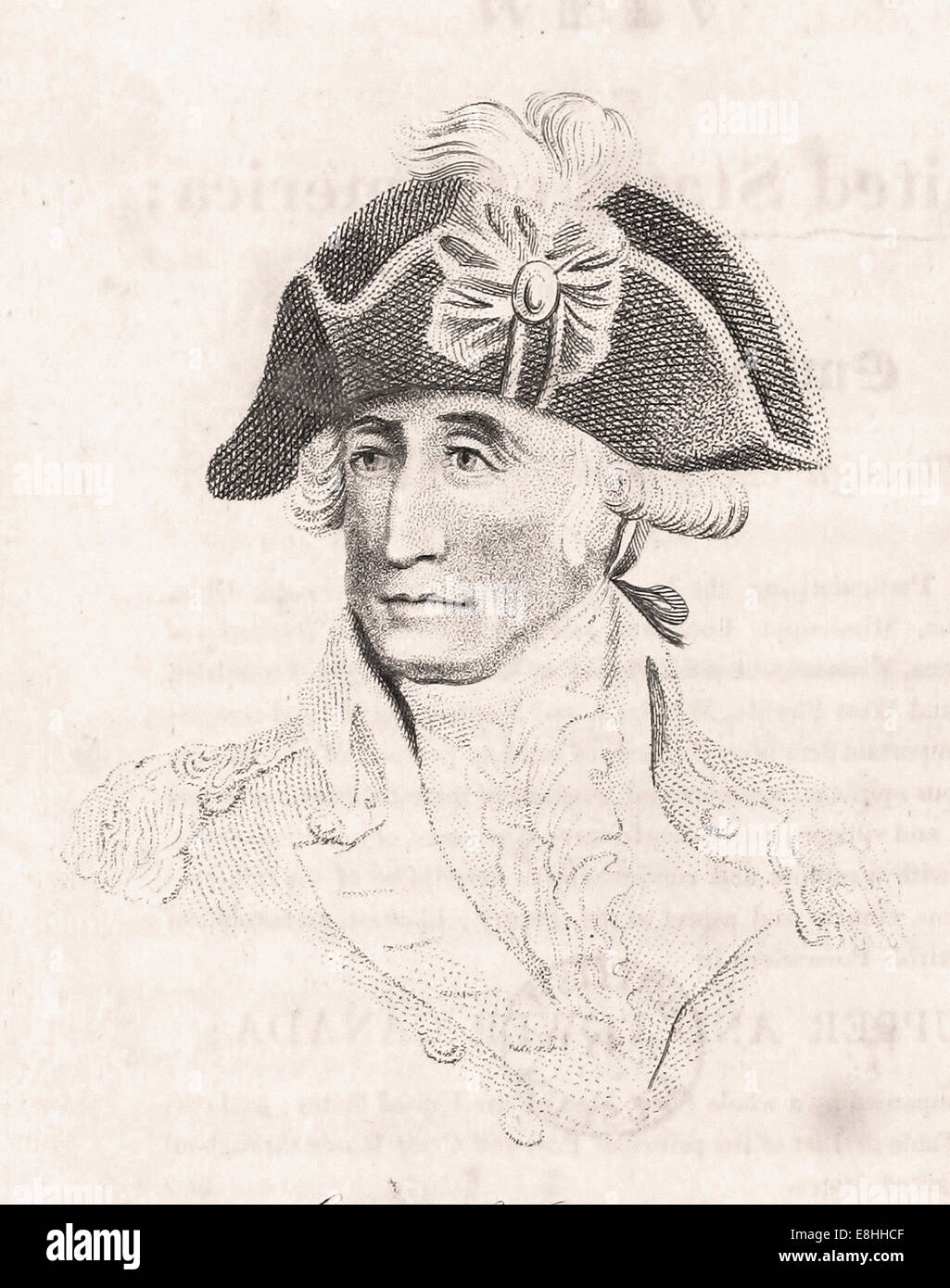 Portrait of General Washington - Engraving - XIX th Century Stock Photo ...