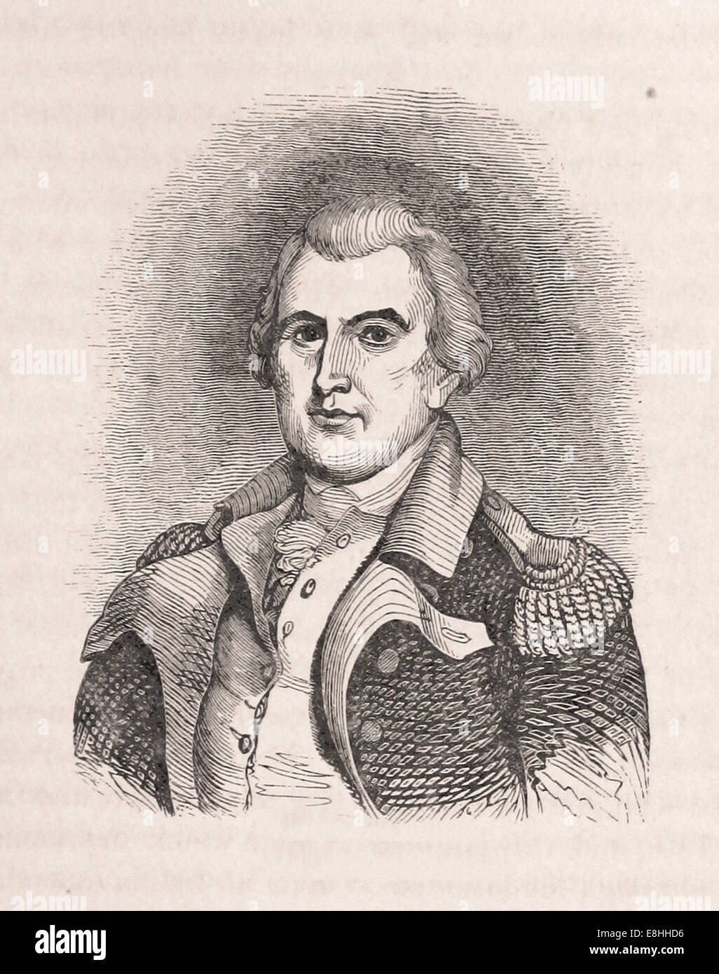 Portrait of General Greene - Engraving - XIX th Century Stock Photo - Alamy
