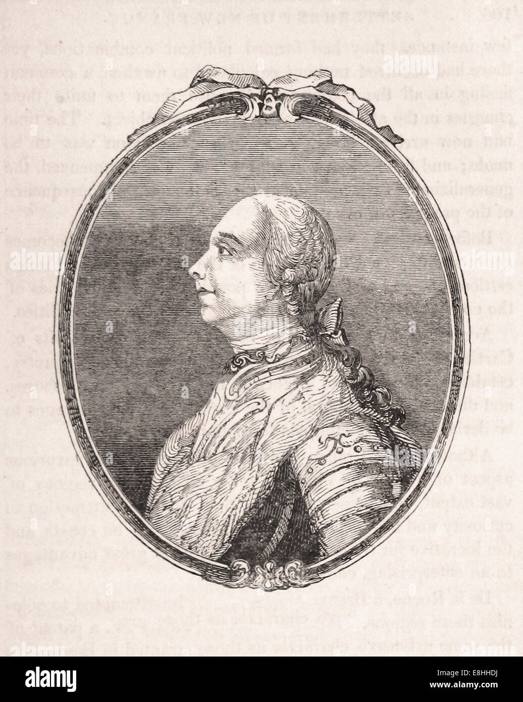 Portrait of General Wolfe - Engraving - XIX th Century Stock Photo - Alamy