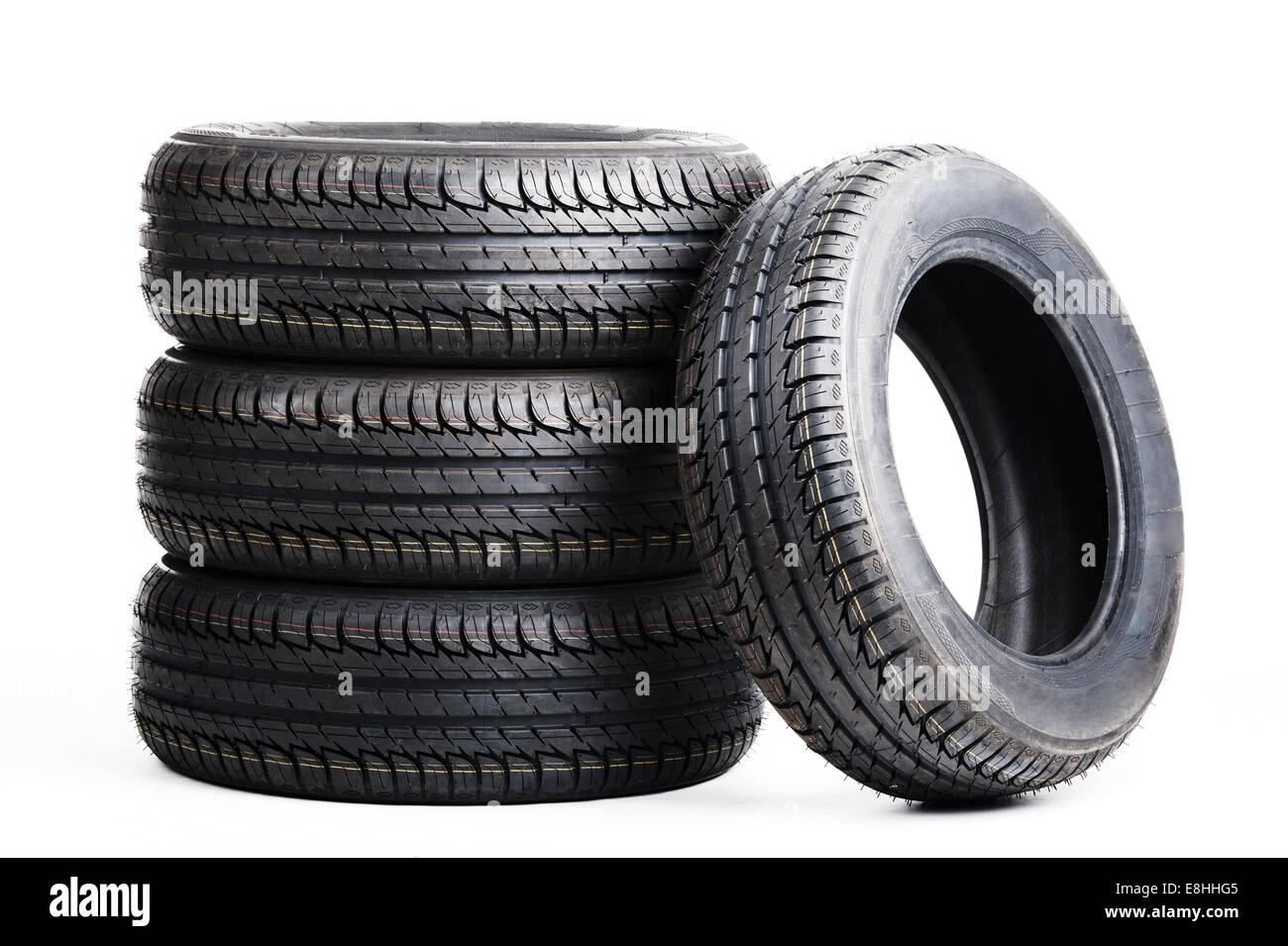 Set summer tires car Cut Out Stock Images & Pictures - Alamy
