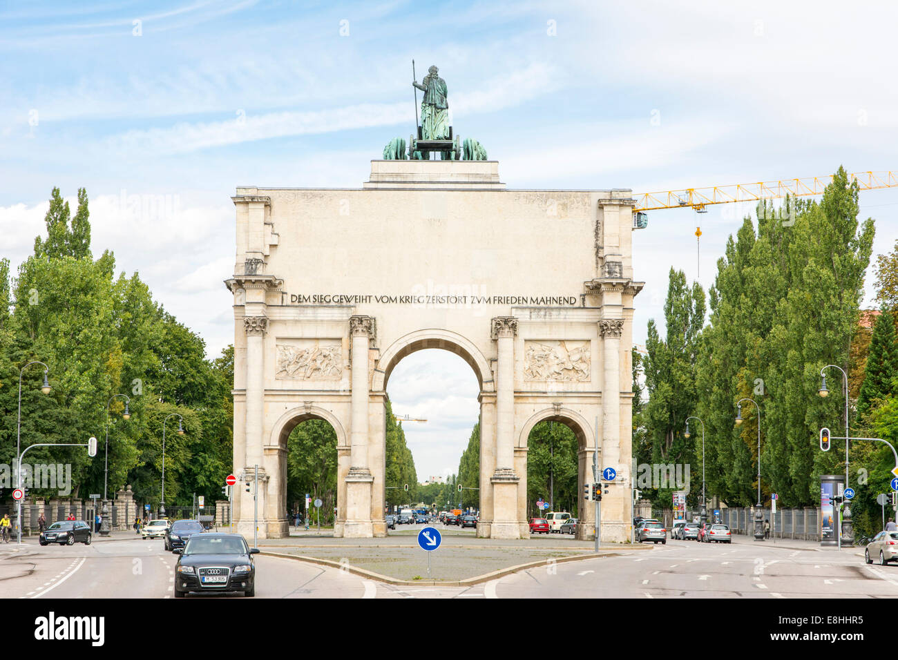 MUNICH, GERMANY - AUGUST 25: The Siegestor (Victory Gate) in Munich ...