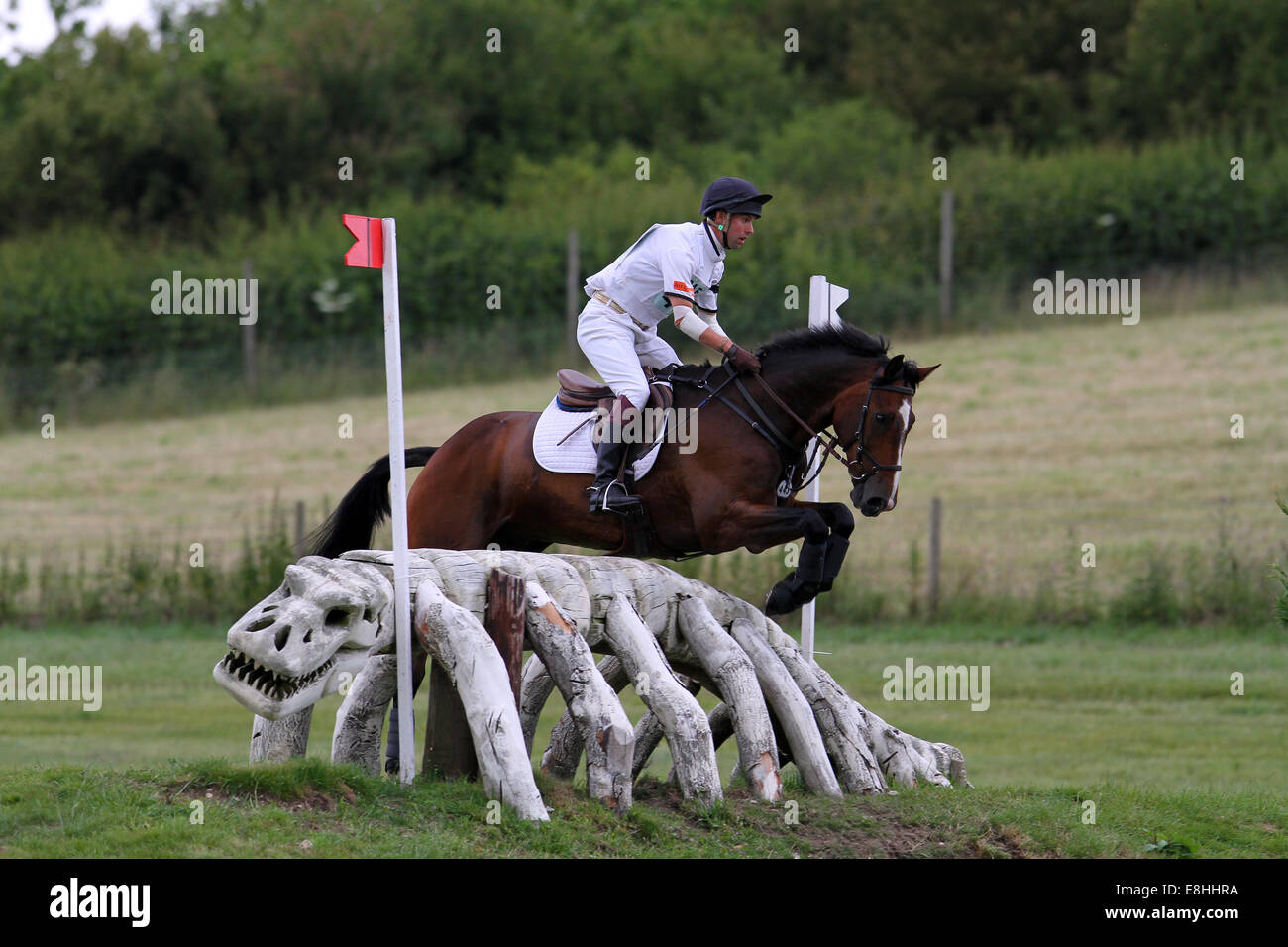 Harry Meade on Wild One at Barbury Castle Horse Trials 2014 Stock Photo ...