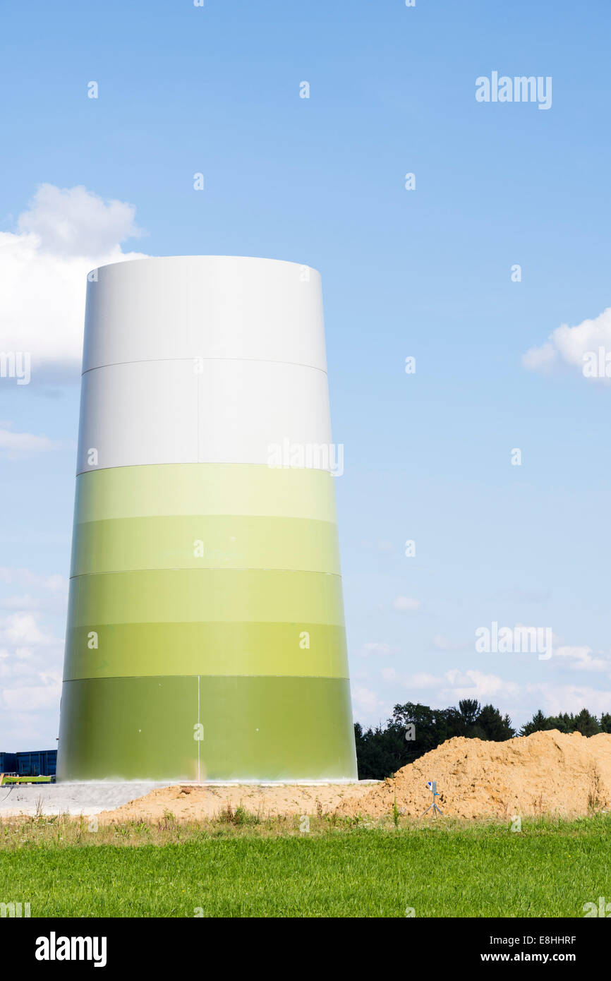 Wind Energy - the unfinished tower of a windmill Stock Photo - Alamy