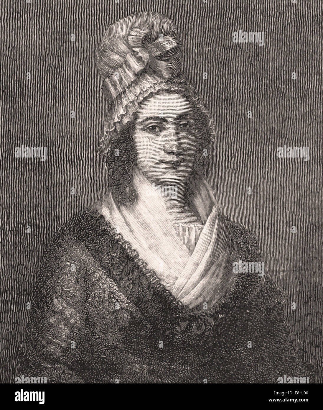 Portrait of Mrs Theodore Sedgwick - Engraving - XIX th Century Stock ...