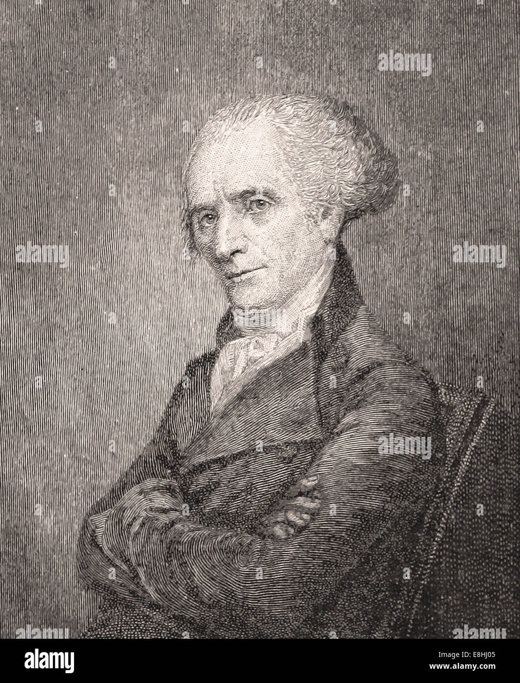 Portrait of Elbridge Gerry - Engraving - XIX th Century Stock Photo - Alamy