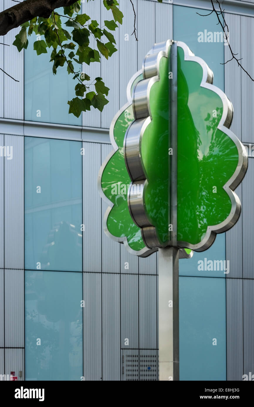 Artificial tree outside a building near City Hall Stock Photo - Alamy