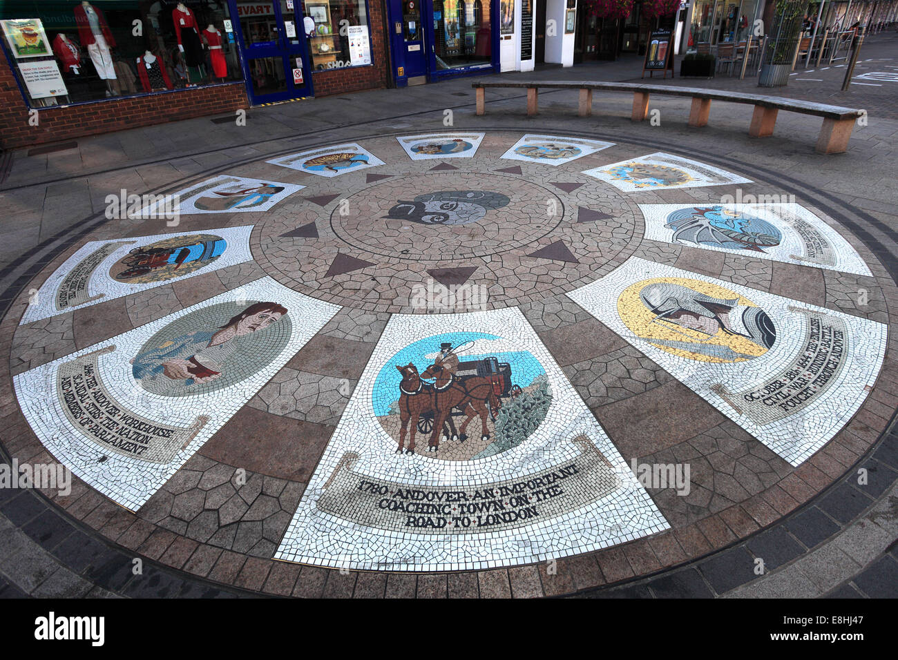 Pavement Mosaic, Andover town, Hampshire County; England; Britain, UK ...