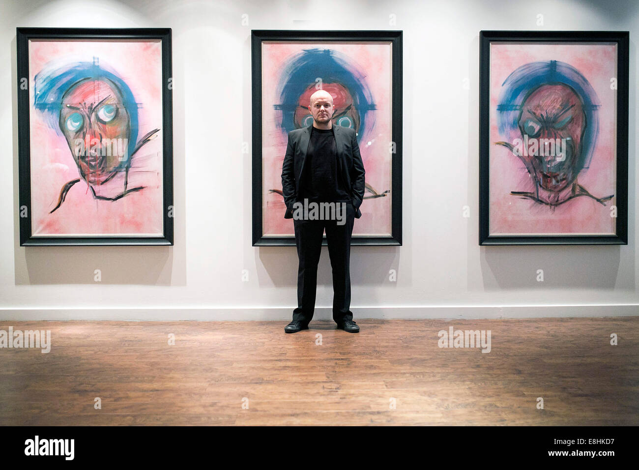 Lincoln Townley , partner of Denise Welch, with his dramatic artworks ...