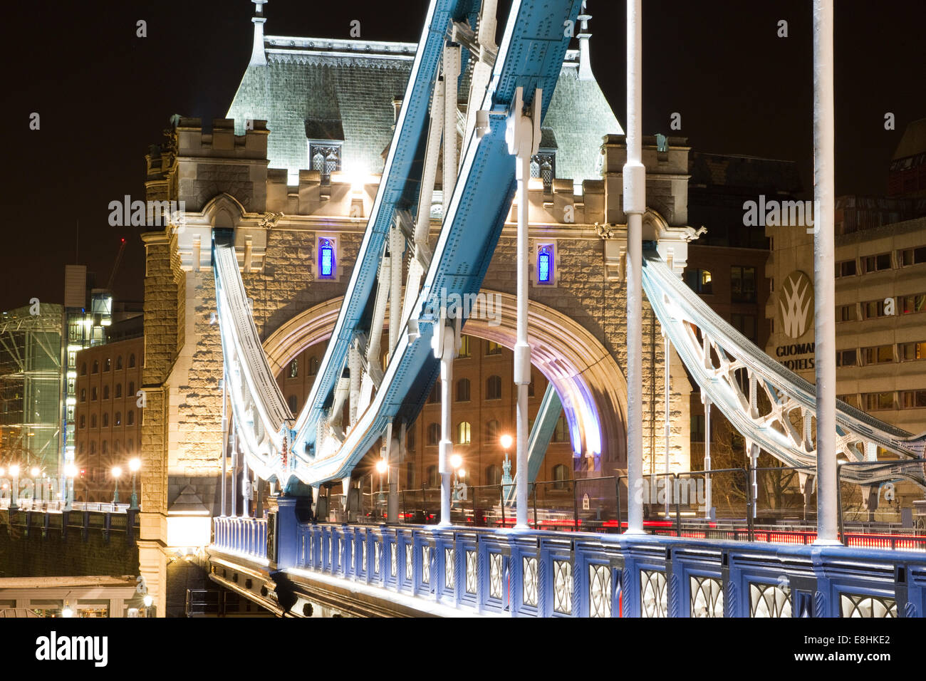 Detail of the Northern Approach to Tower Bridge in London, England ...