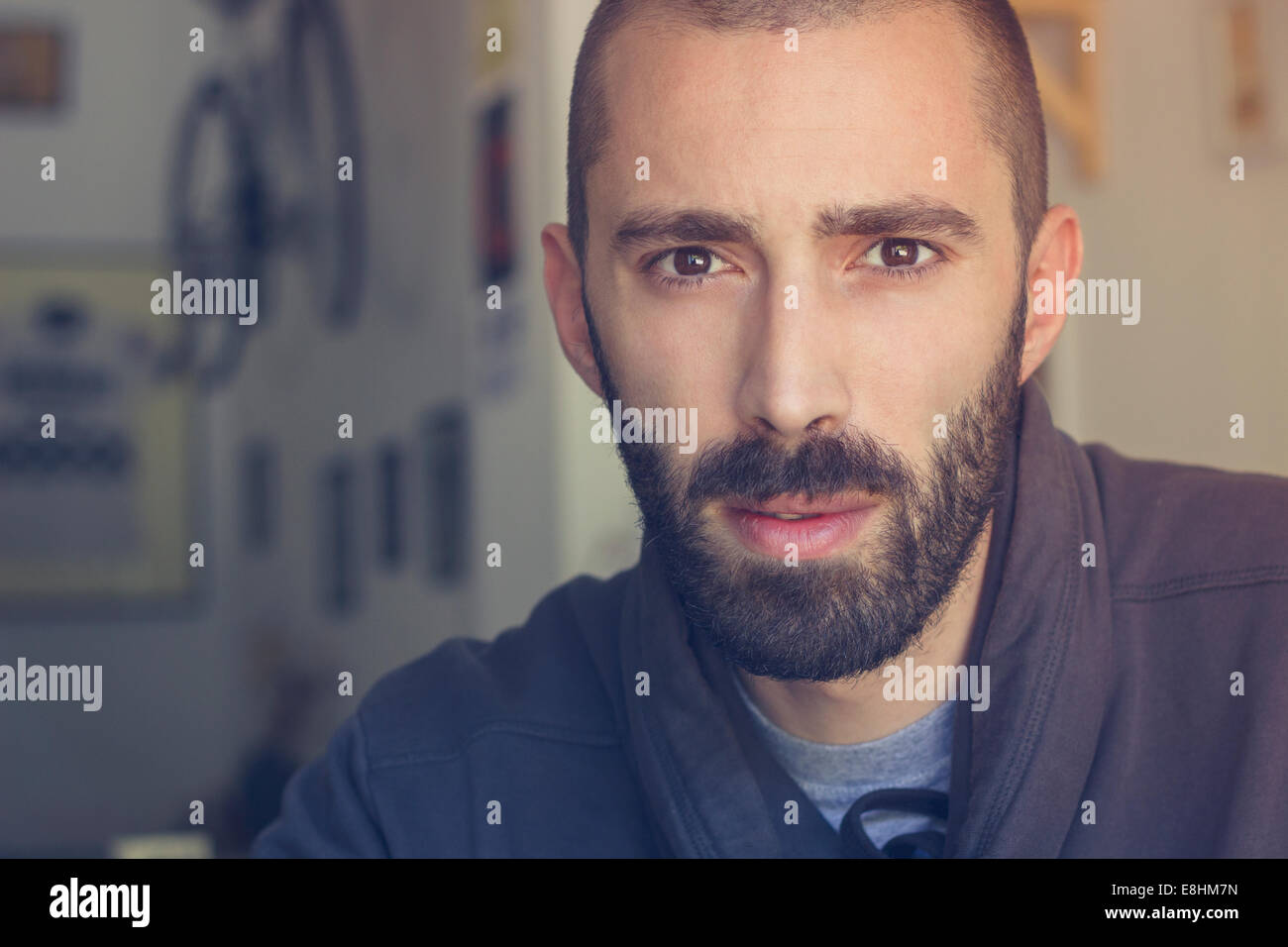 Portrait of a young man with beard Stock Photo - Alamy