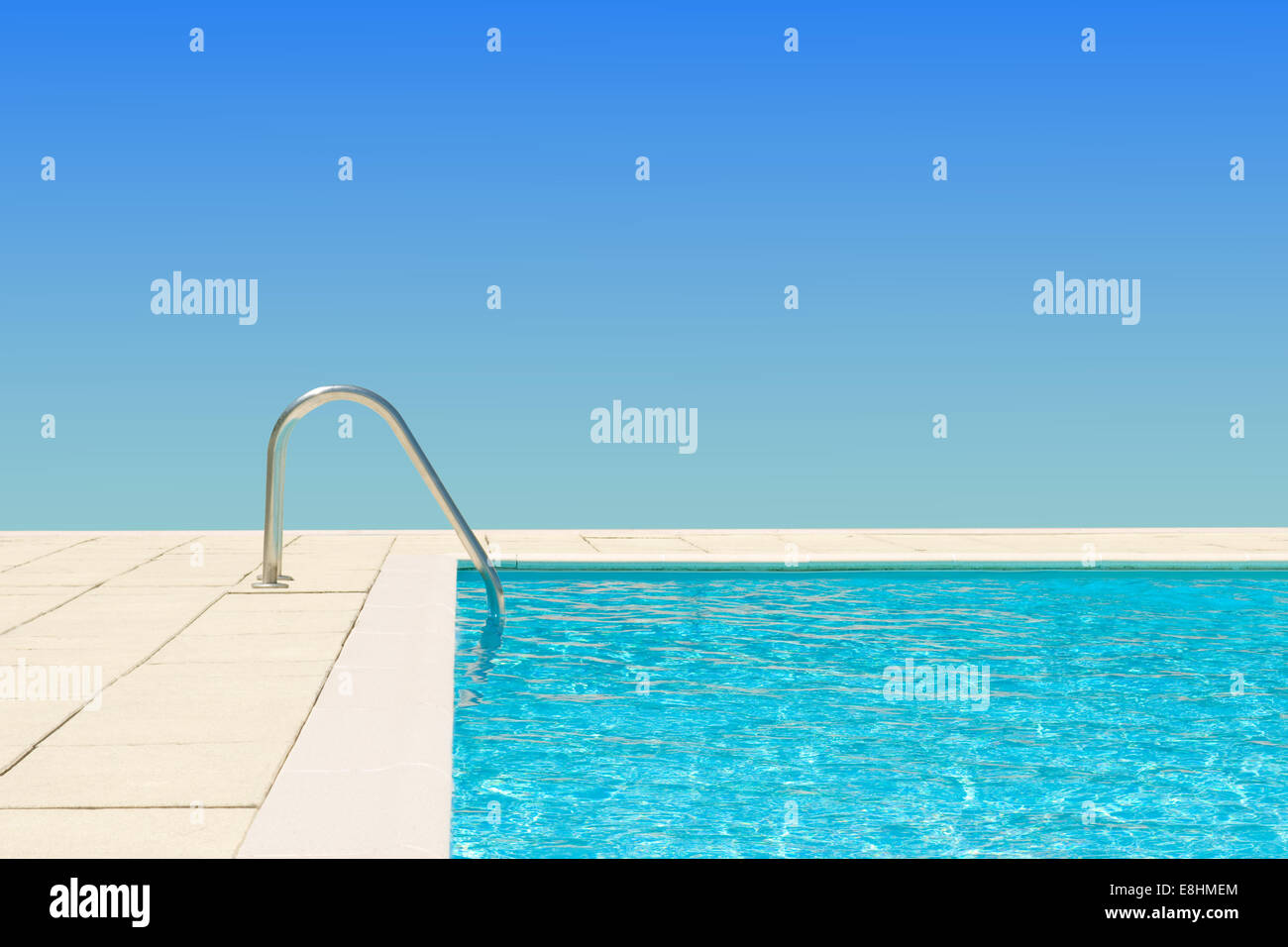 swimming pool water on blue sky background Stock Photo - Alamy
