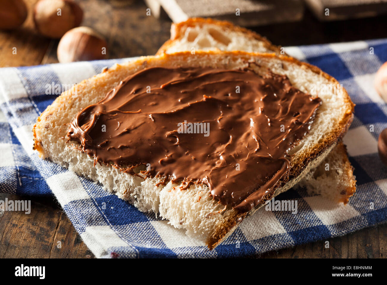 Homemade Chocolate Hazelnut Spread on a Background Stock Photo - Alamy