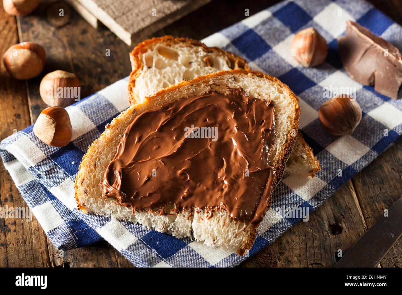 Homemade Chocolate Hazelnut Spread on a Background Stock Photo - Alamy