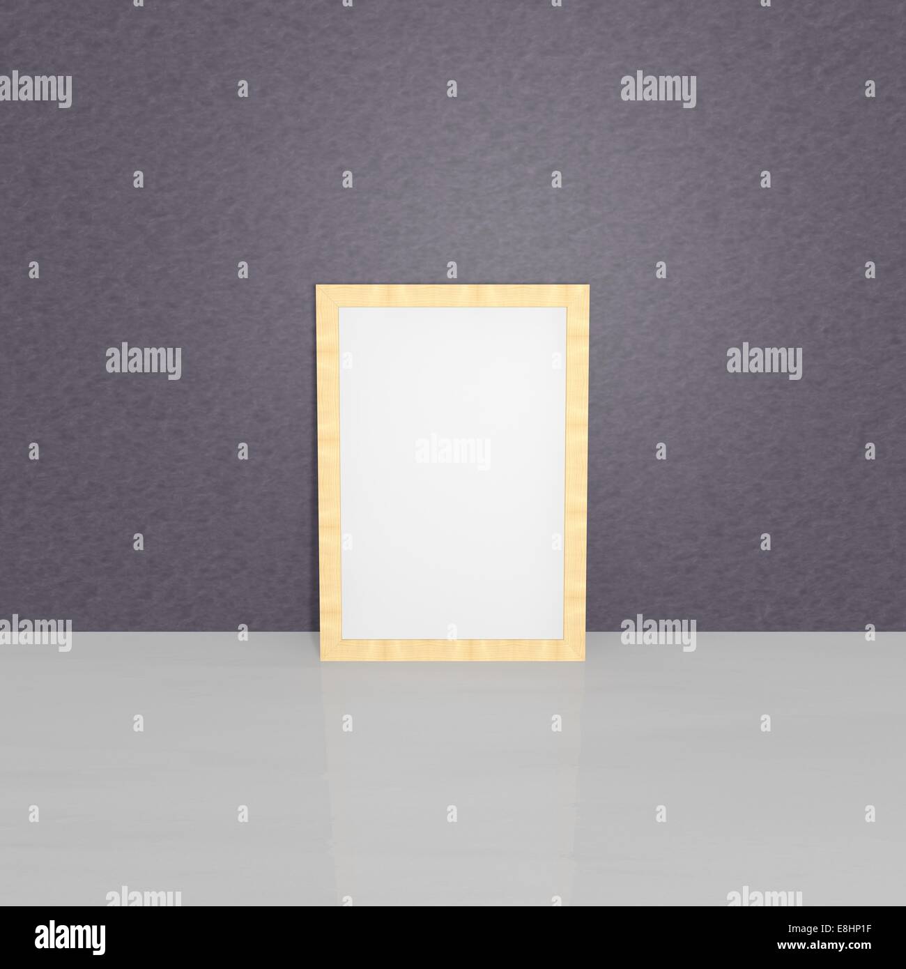 Empty wooden frame on the floor Stock Photo - Alamy