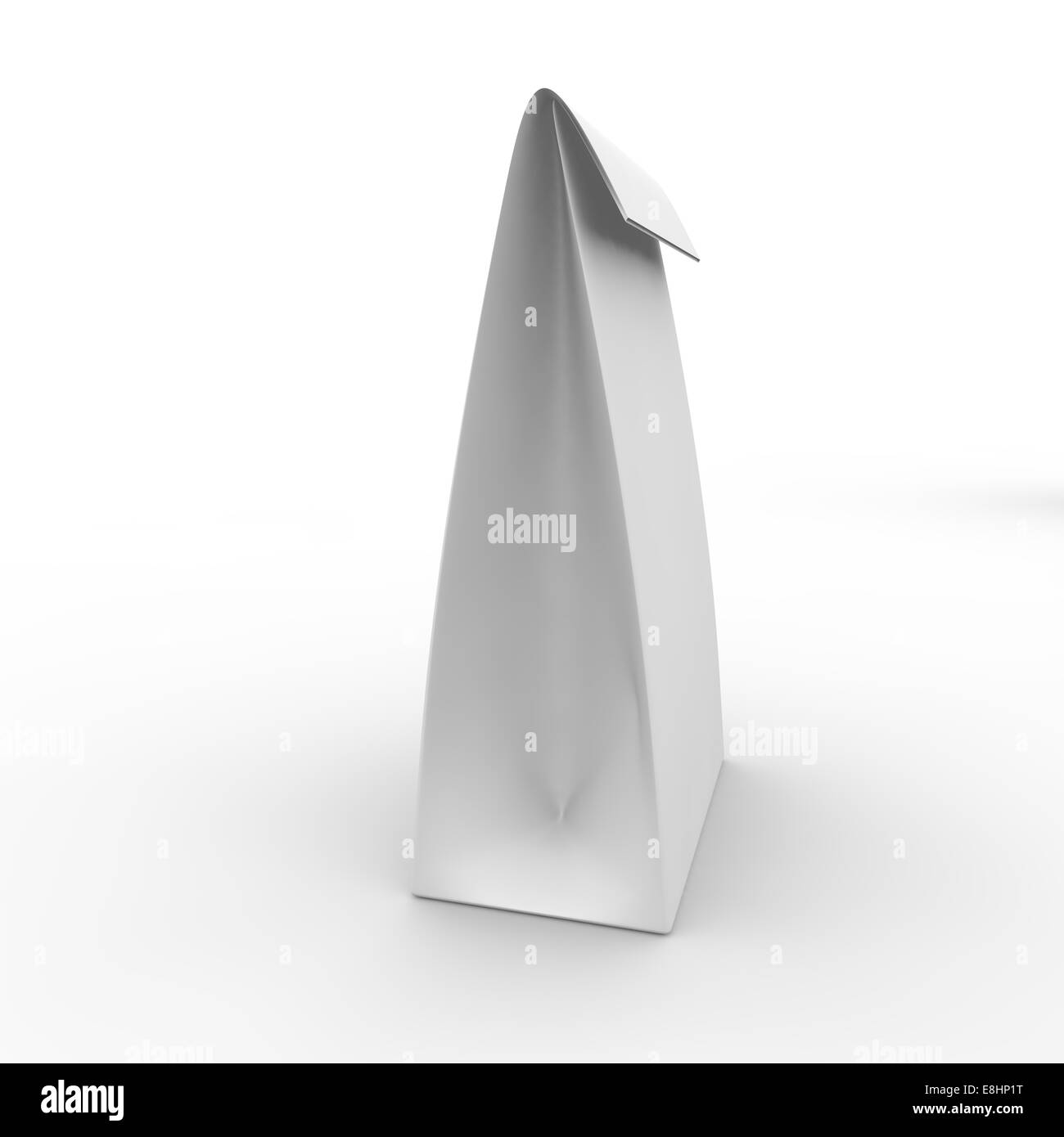 Blank white package for food. Isolated background Stock Photo - Alamy