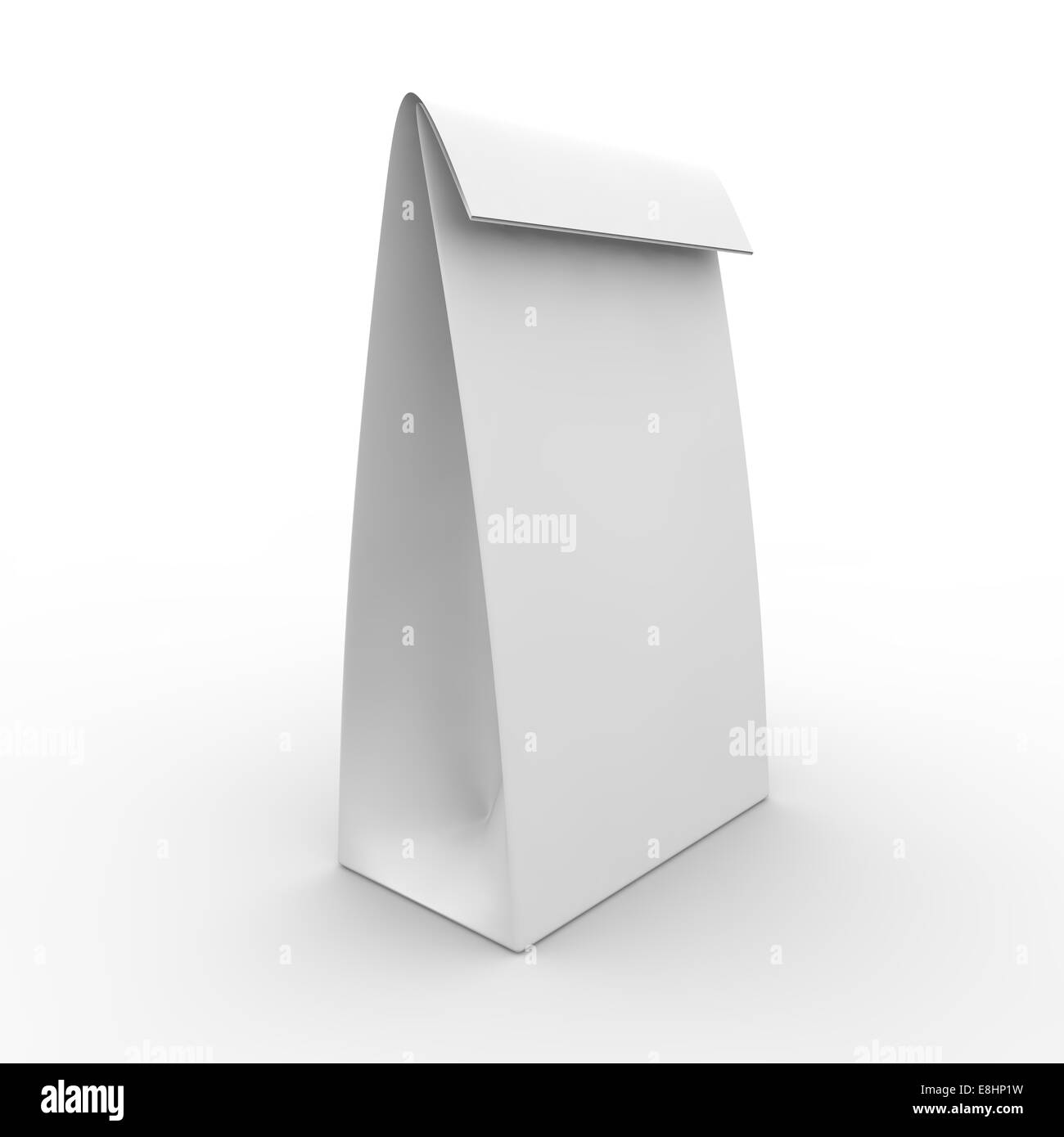 Blank white package for food. Isolated background Stock Photo - Alamy