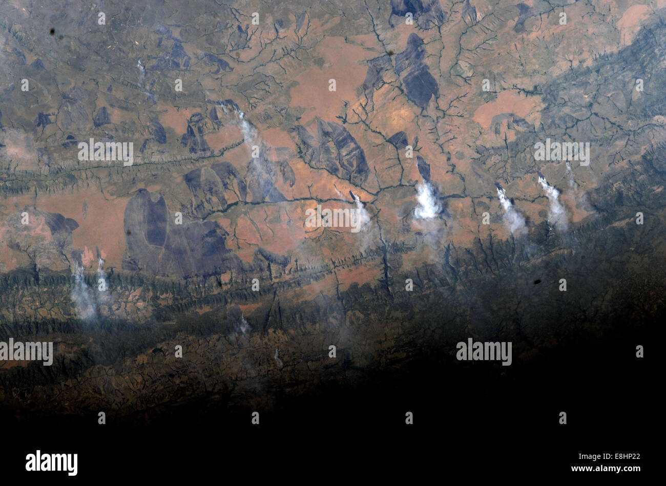 Fire and Smoke, Democratic Republic of the Congo Stock Photo - Alamy