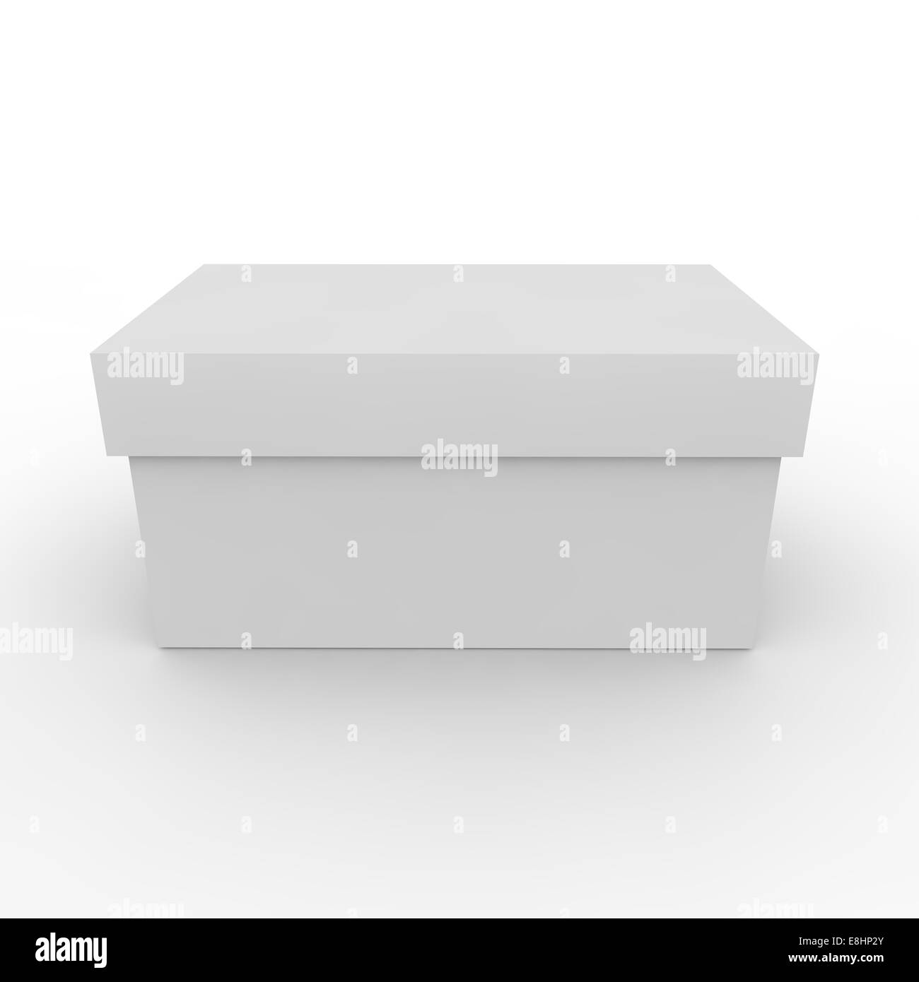 White empty box for storing things and objects. Isolated background ...