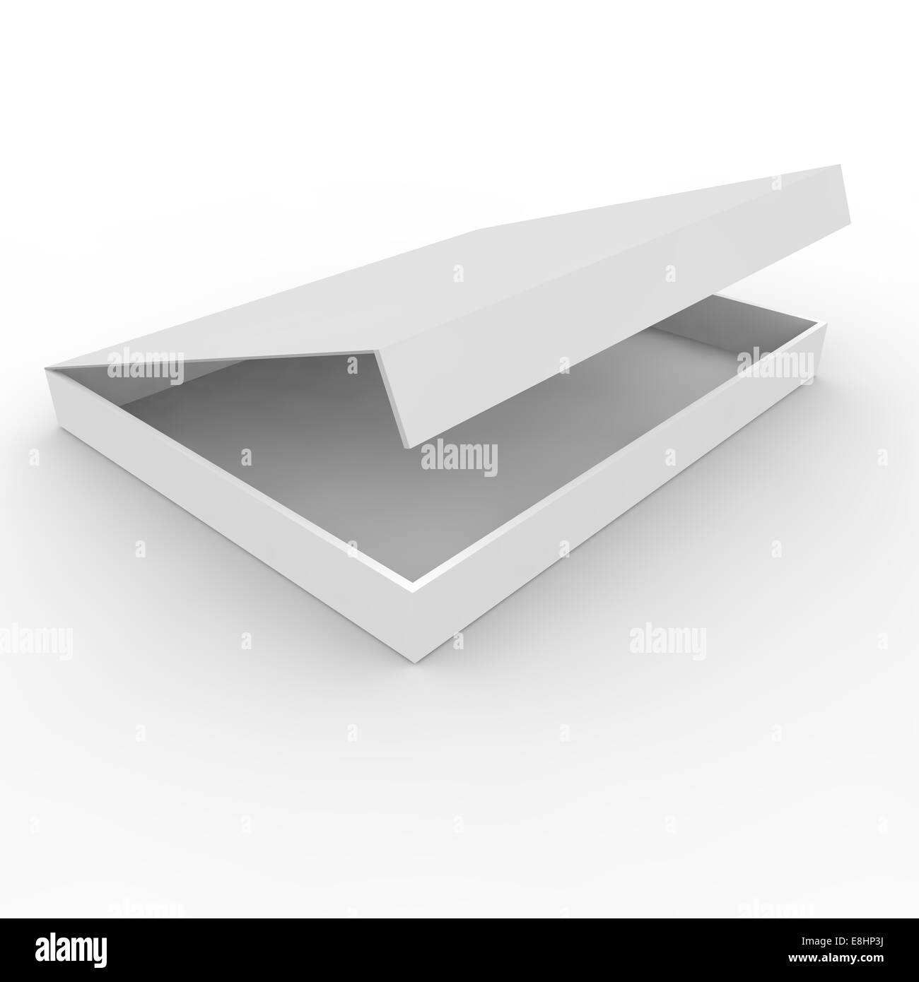 White empty box on an isolated background Stock Photo - Alamy