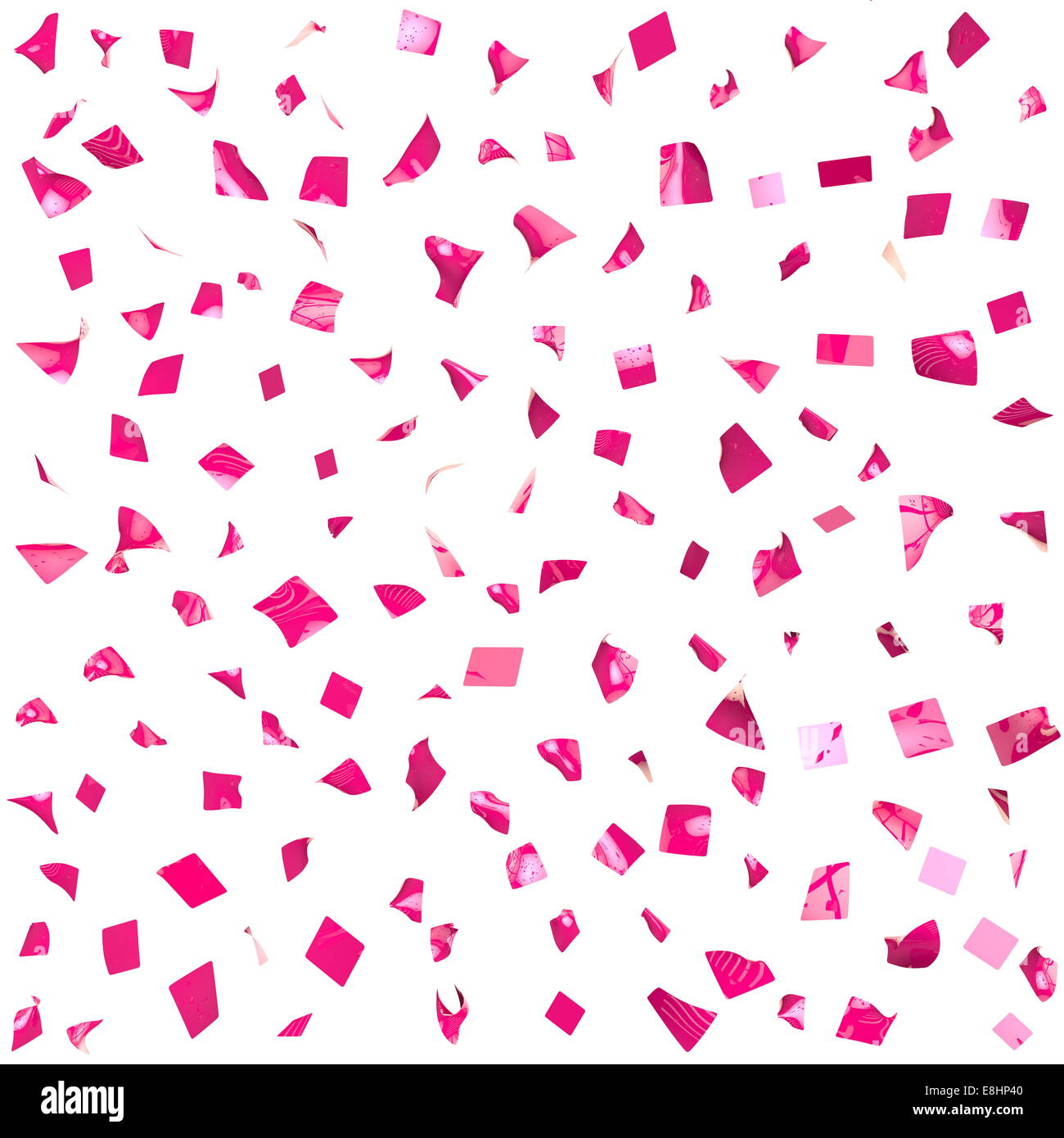 Texture of pink shiny pieces of paper. Isolated background Stock Photo ...