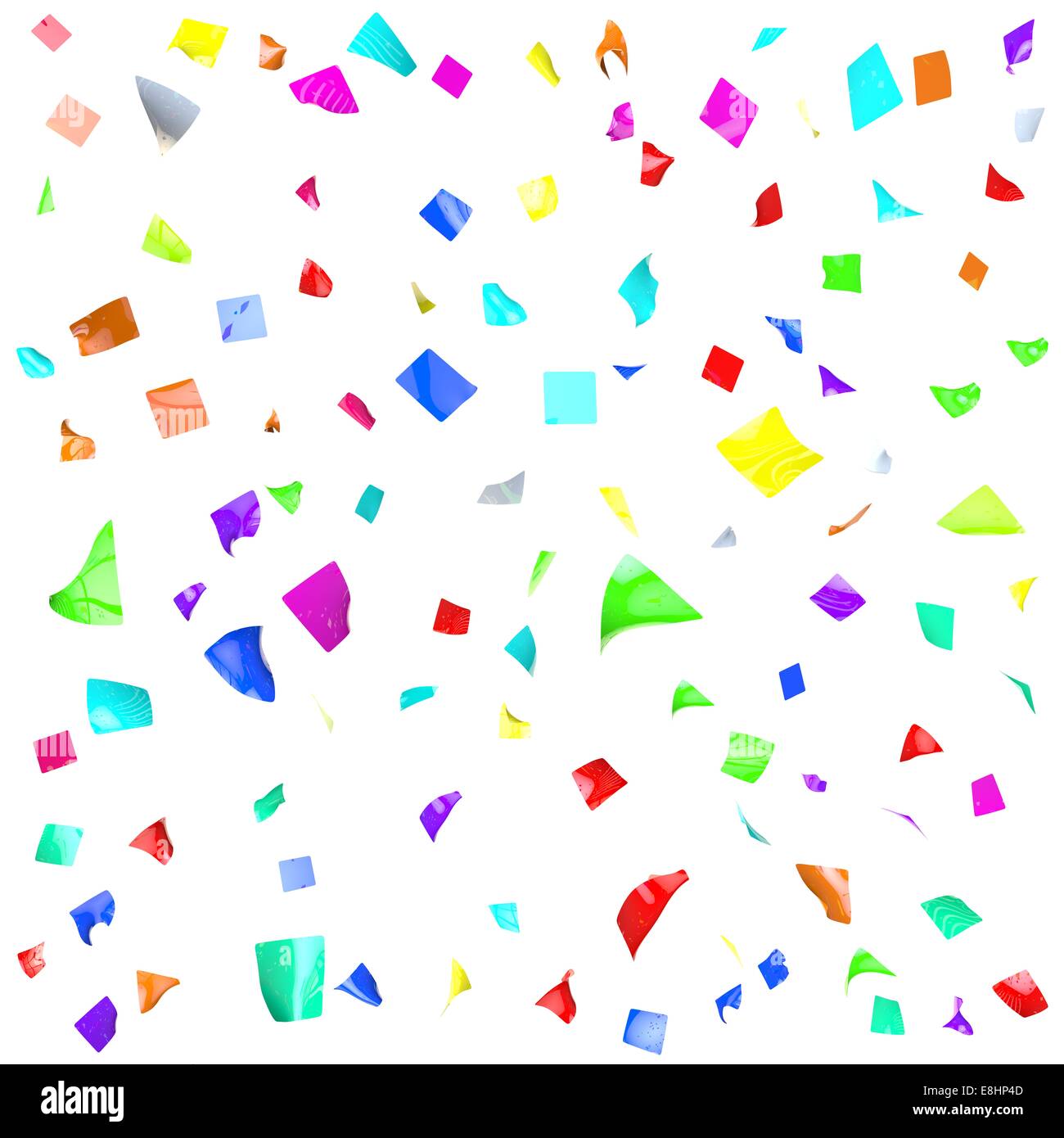 Abstract texture of plastic cards reflecting on an isolated background ...