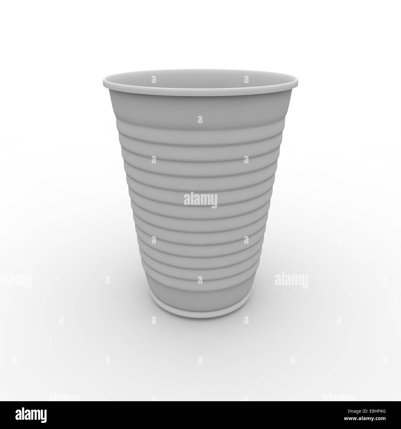 Plastic white cup on isolated background Stock Photo - Alamy
