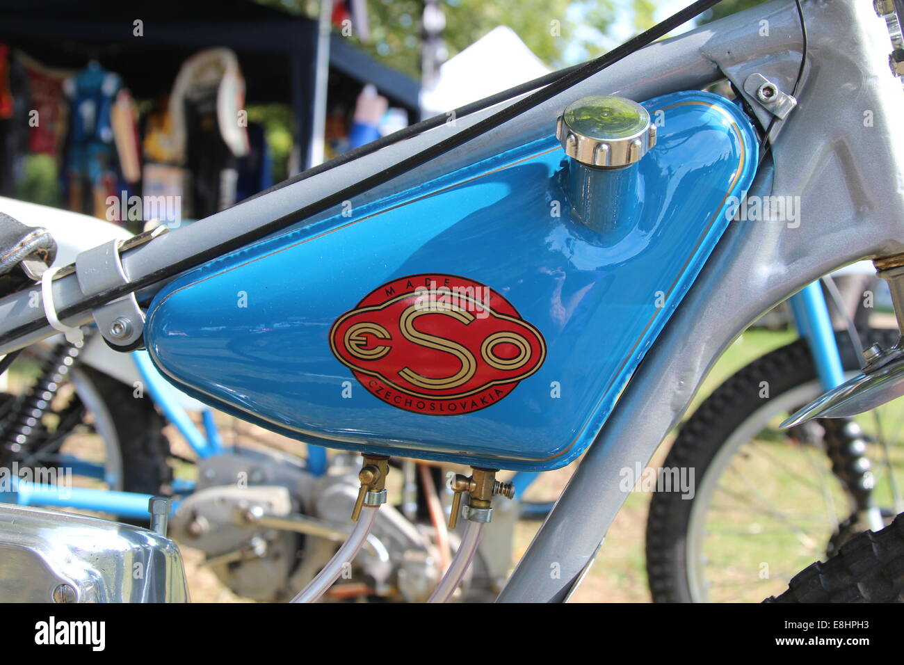 Petrol tank of an ESO motorcycle Stock Photo - Alamy