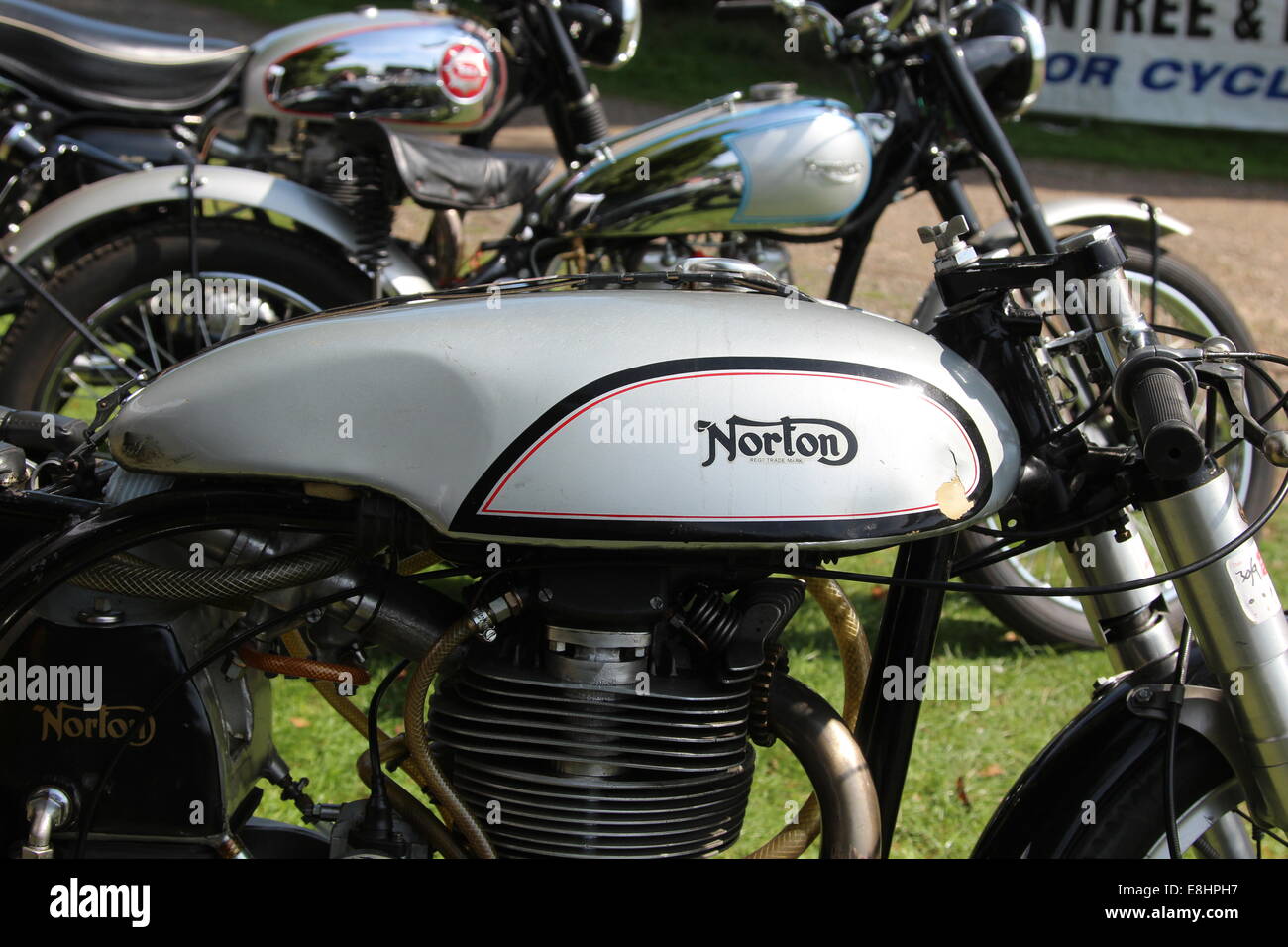Petrol tank of a Norton motorcycle Stock Photo - Alamy