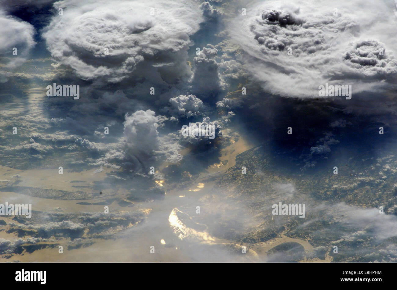 Monsoon clouds form over Bangladesh, capturing the seasonal weather ...