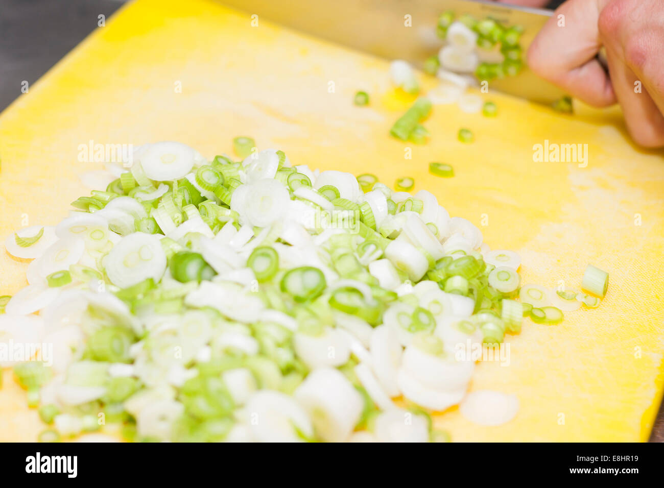 Close-up of a hand chef chopping vegetables Stock Photo - Alamy
