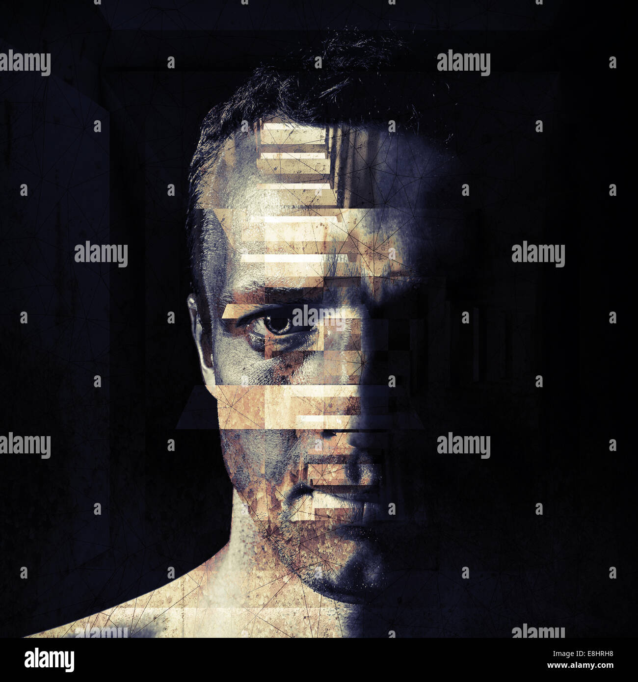 Collage art portrait black hi-res stock photography and images - Alamy