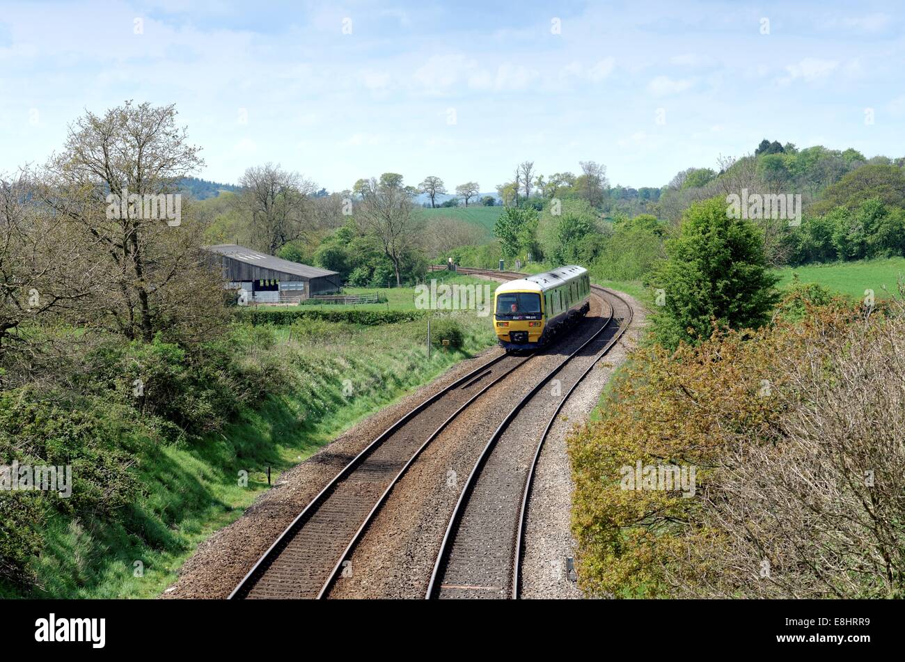 First Rail group train traveling in the Surrey Hills UK Stock Photo - Alamy
