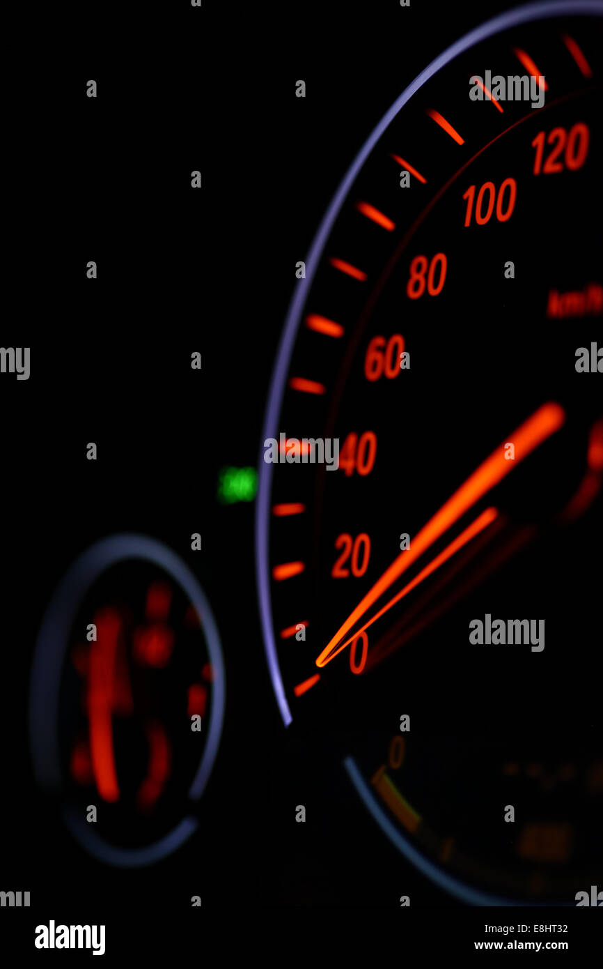 Driving car night speedometer speed hi-res stock photography and images ...