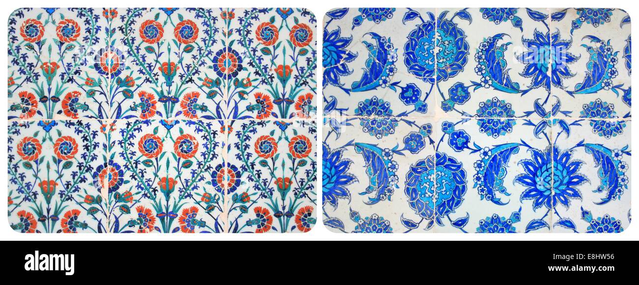 Old ,Original Turkish Wall Tiles Stock Photo - Alamy