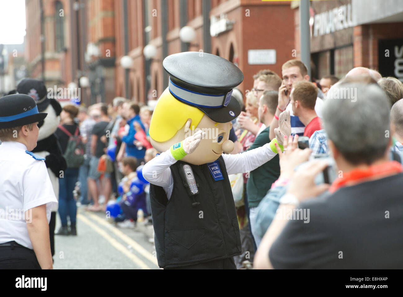 'PCSO Steve' engages the crowds watching the Pride March, Manchester ...