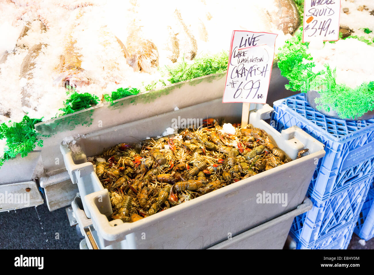 World famous Pike Place Fish Market stand located in the heart of ...
