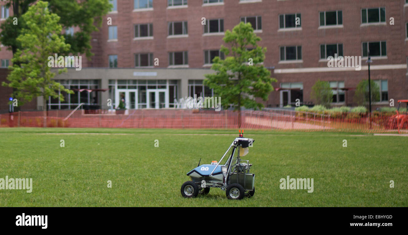 A team KuuKulgur Robot from Estonia is seen on the practice field ...