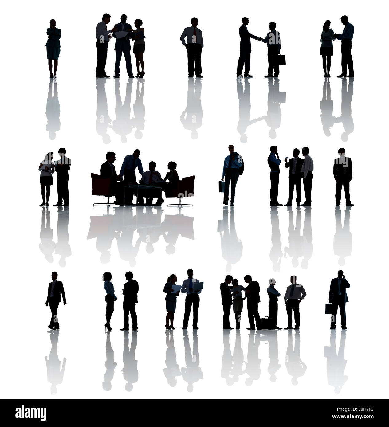Group silhouettes hi-res stock photography and images - Alamy