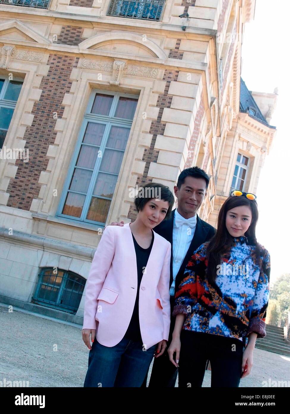 Louis Koo shooting his new movie "Paris Vacation" with Amber Kuo in ...