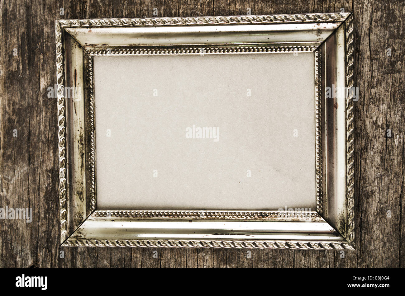 old metallic photo frame Stock Photo - Alamy